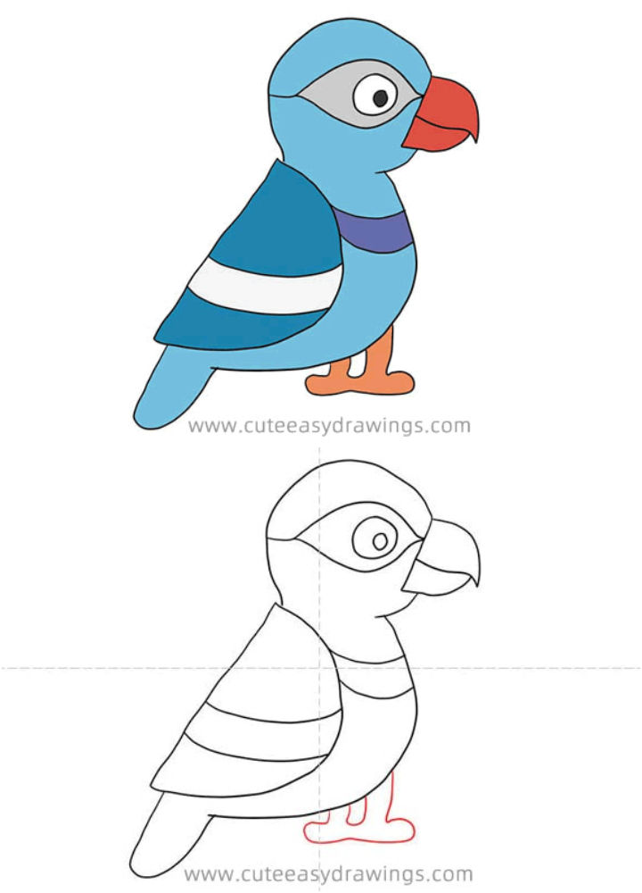 25 Easy Parrot Drawing Ideas - How to Draw a Parrot