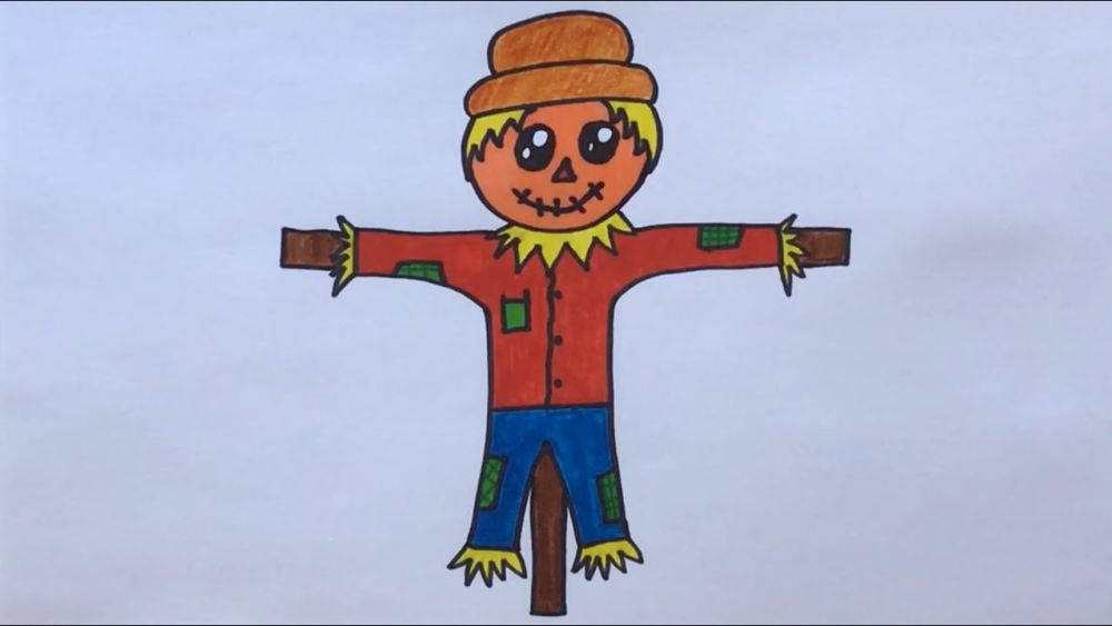 25 Easy Scarecrow Drawing Ideas - How to Draw a Scarecrow