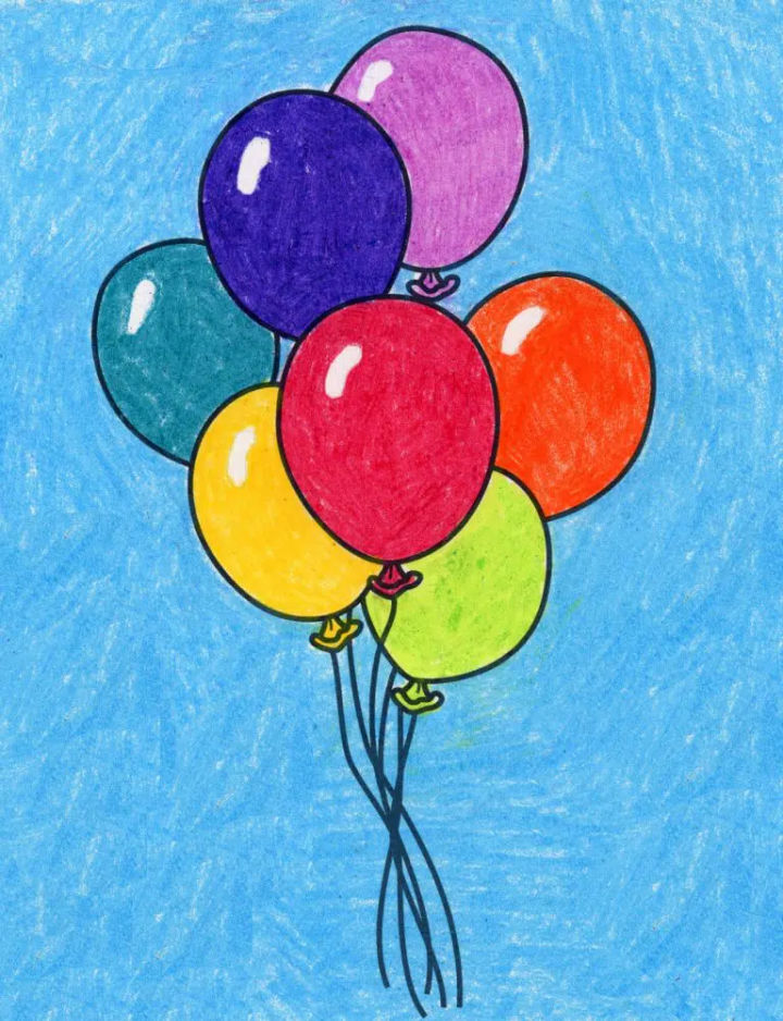 25 Easy Balloon Drawing Ideas - How to Draw Balloons