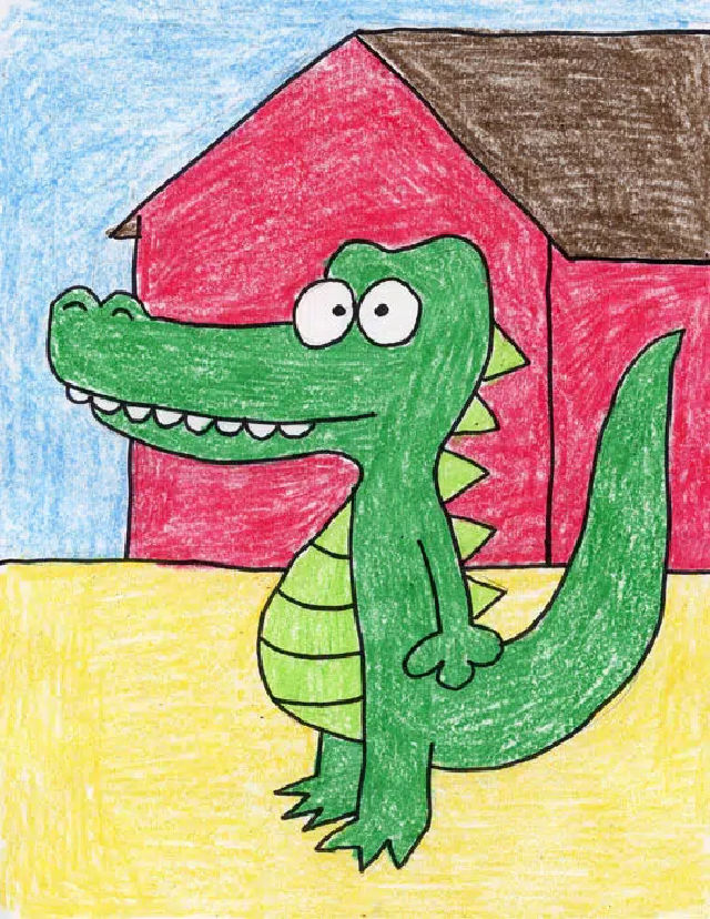 25 Easy Alligator Drawing Ideas - Draw an Alligator