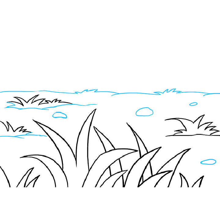 25 Easy Grass Drawing Ideas - How to Draw Grass - Blitsy