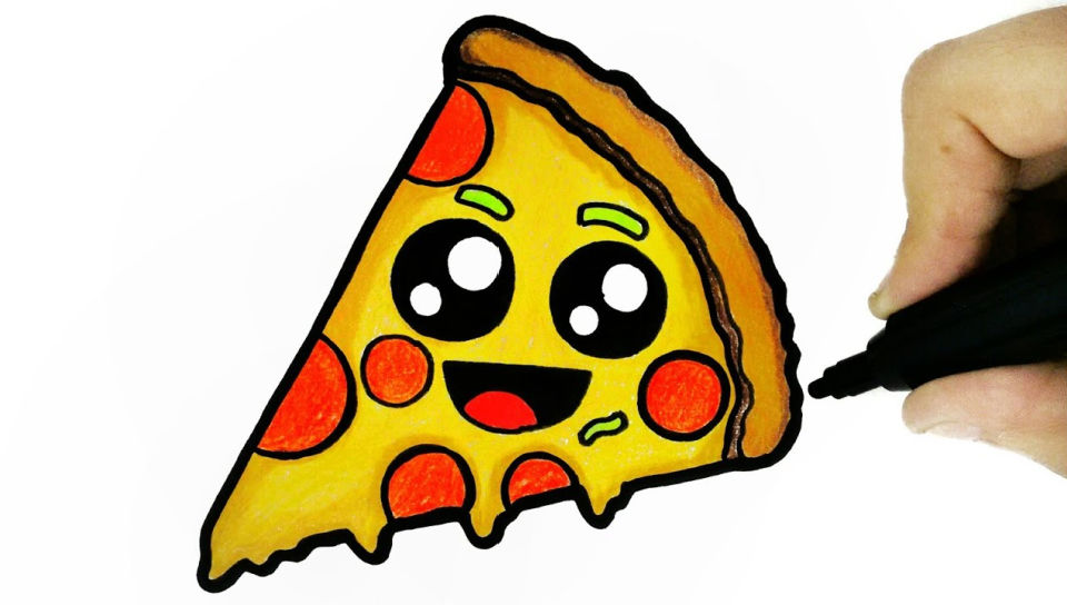 20 Easy Pizza Drawing Ideas - How to Draw a Pizza