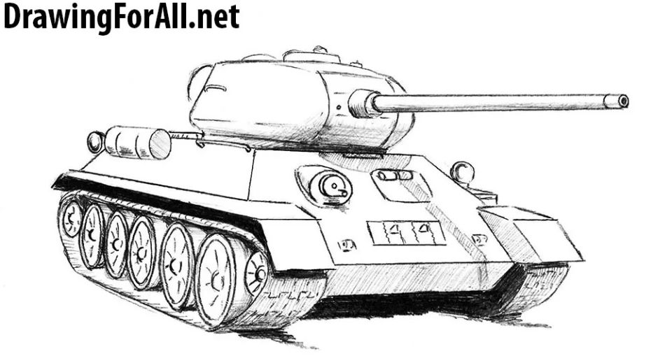 25 Easy Tank Drawing Ideas - How to Draw a Tank