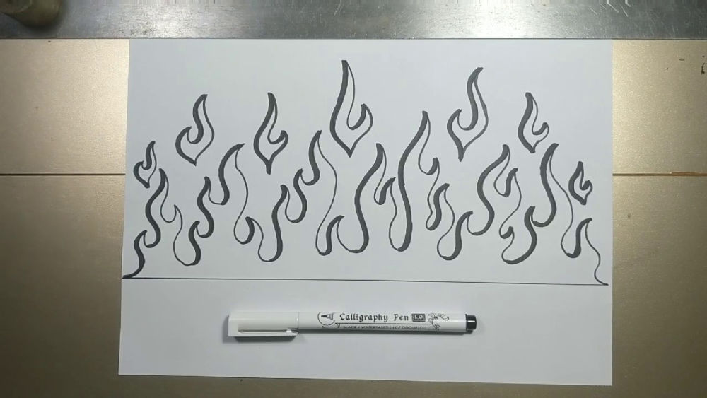 25 Easy Flames Drawing Ideas - How to Draw Flames