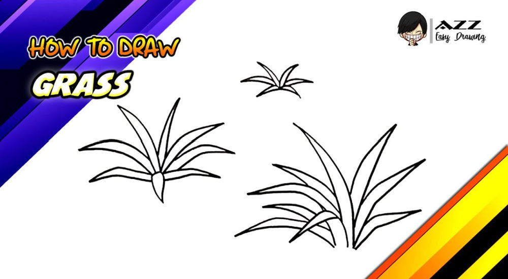 25 Easy Grass Drawing Ideas - How to Draw Grass - Blitsy