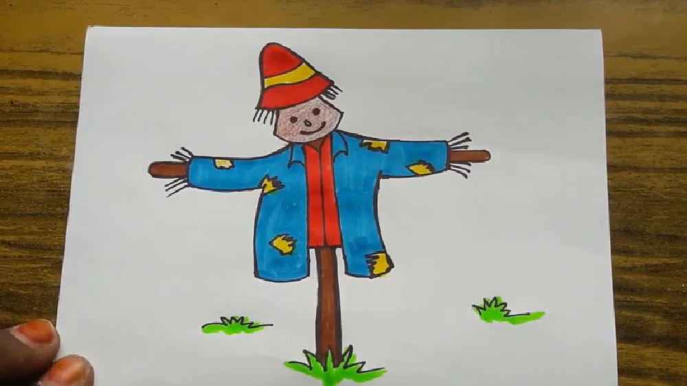 25 Easy Scarecrow Drawing Ideas - How to Draw a Scarecrow