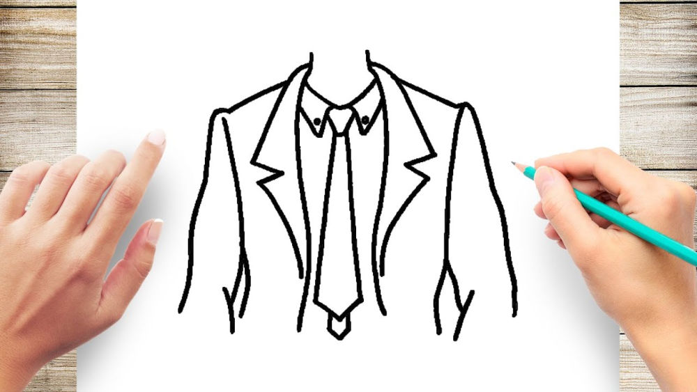 20 Easy Suit Drawing Ideas - How to Draw a Suit