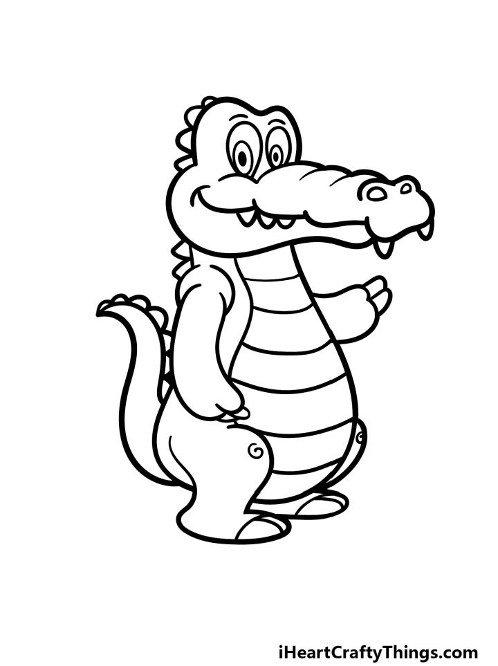 25 Easy Alligator Drawing Ideas - Draw an Alligator