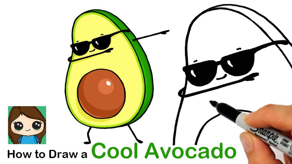 25 Easy Avocado Drawing Ideas - How to Draw