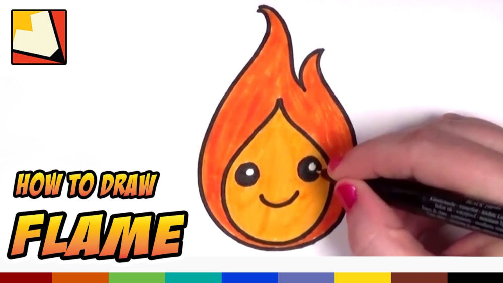 25 Easy Flames Drawing Ideas - How to Draw Flames