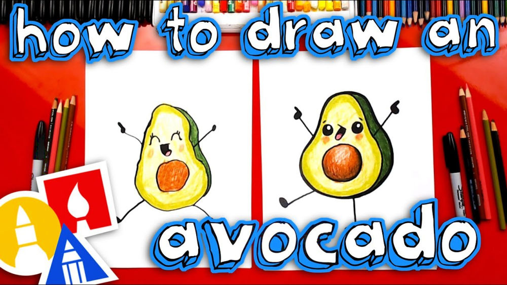 25 Easy Avocado Drawing Ideas - How to Draw