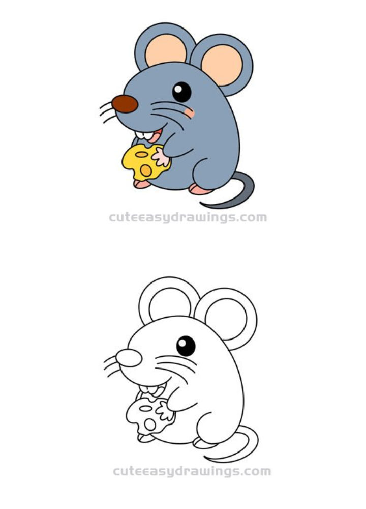 25 Easy Mouse Drawing Ideas - How to Draw a Mouse