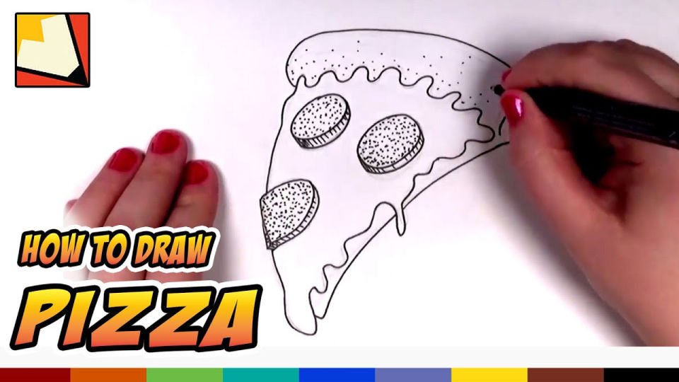 20 Easy Pizza Drawing Ideas - How to Draw a Pizza