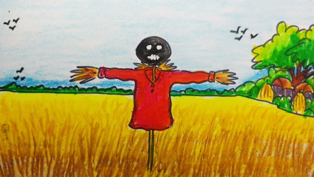 25 Easy Scarecrow Drawing Ideas - How to Draw a Scarecrow