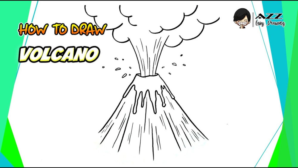 25 Easy Volcano Drawing Ideas - How to Draw