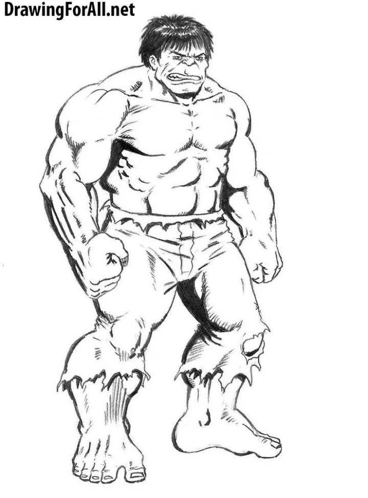 25 Easy Hulk Drawing Ideas - How to Draw the Hulk
