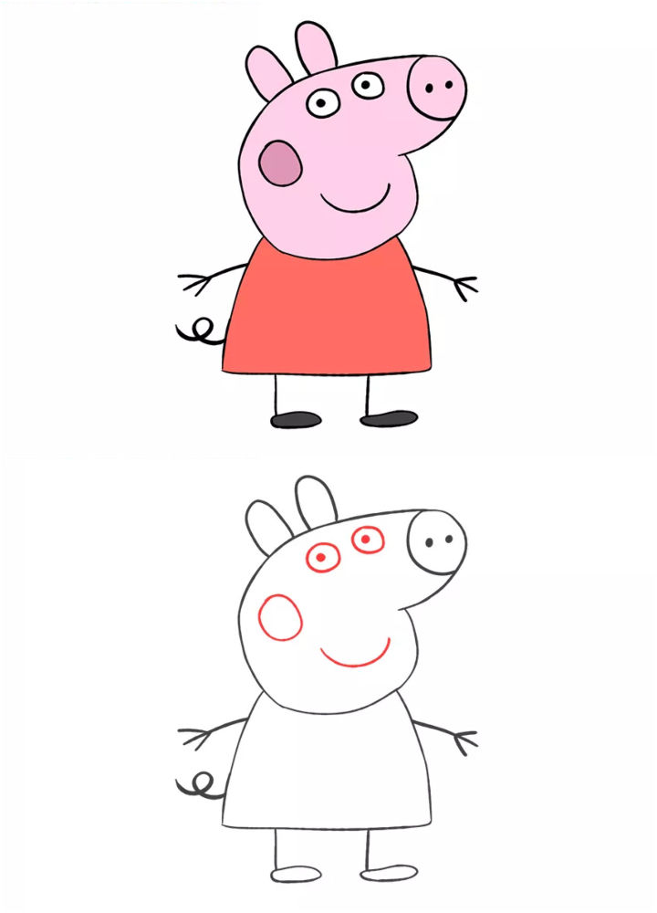 25 Easy Peppa Pig Drawing Ideas - Draw Peppa Pig