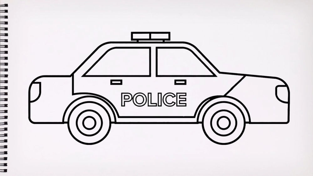 25 Easy Police Car Drawing Ideas - Draw a Police Car