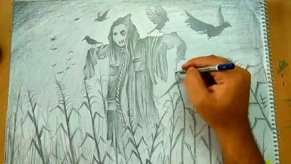 25 Easy Scarecrow Drawing Ideas - How to Draw a Scarecrow