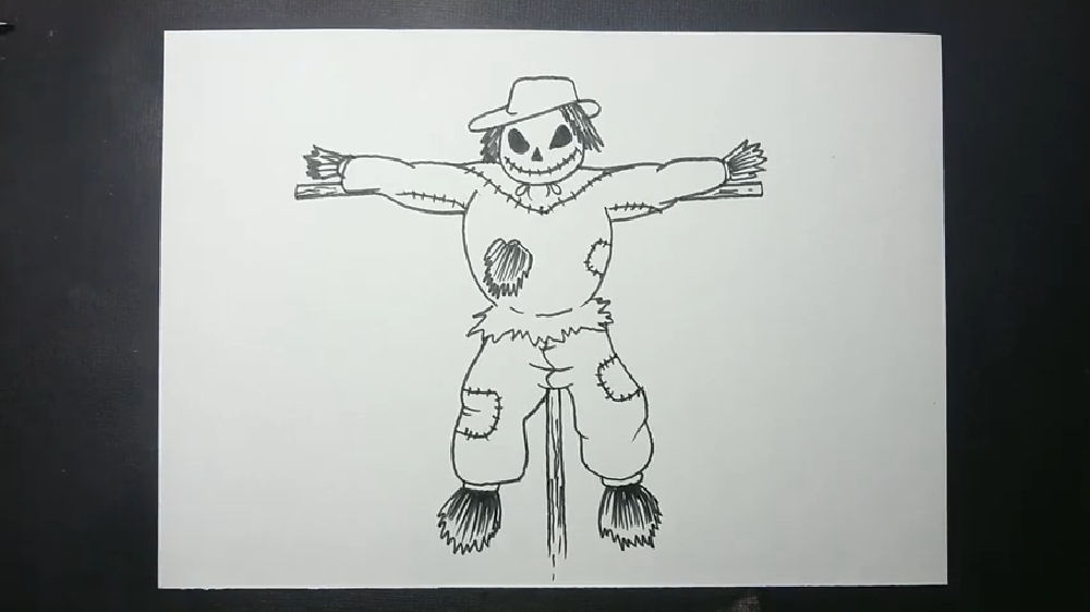 25 Easy Scarecrow Drawing Ideas - How to Draw a Scarecrow