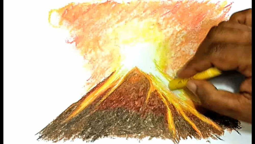 25 Easy Volcano Drawing Ideas - How to Draw
