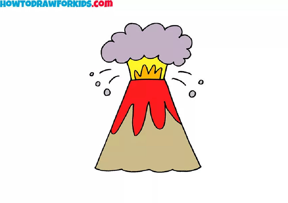 25 Easy Volcano Drawing Ideas - How to Draw