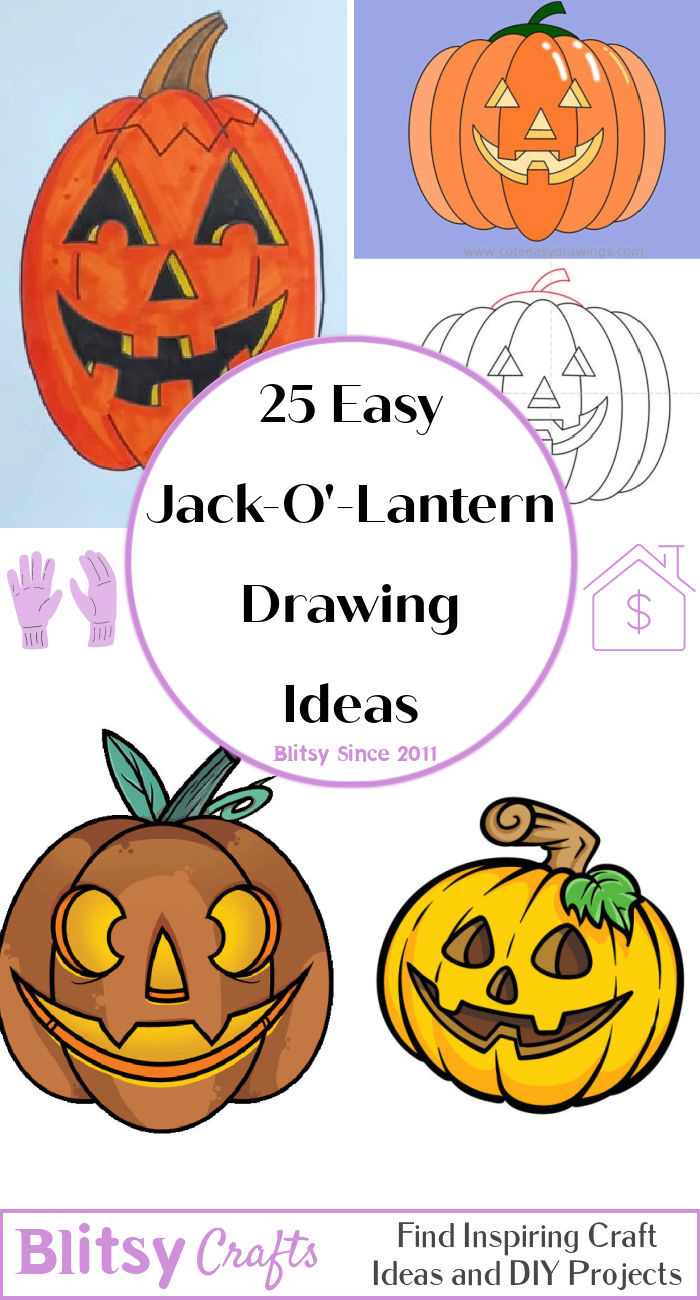25 Easy Jack O Lantern Drawing Ideas - How to Draw