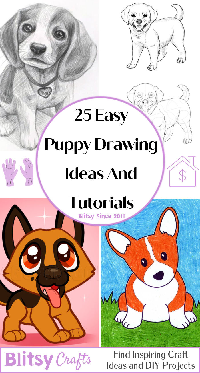 25 Easy Puppy Drawing Ideas - How to Draw a Puppy
