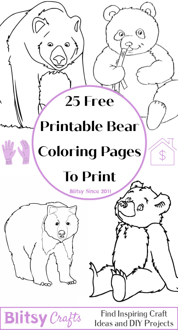 25 Free Bear Coloring Pages for Kids and Adults - Blitsy
