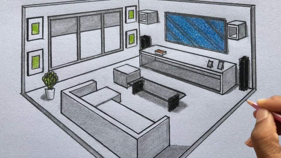 25 Easy Room Drawing Ideas - How to Draw a Room