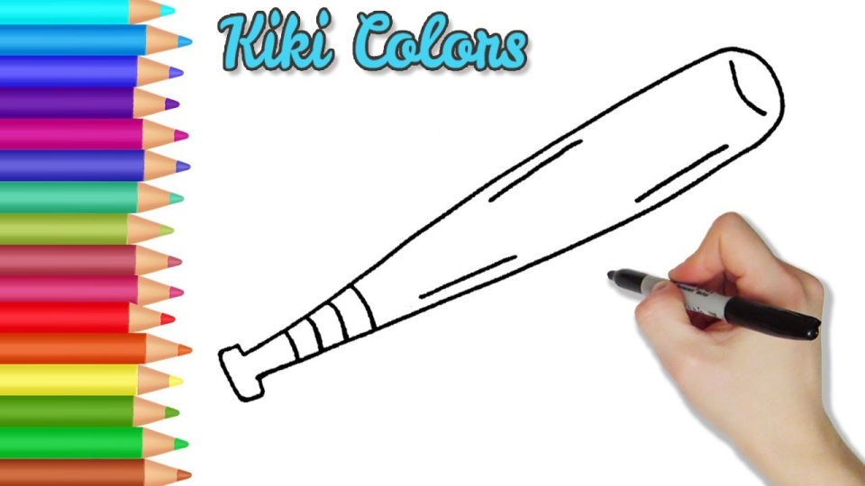 25 Easy Baseball Bat Drawing Ideas - How to Draw