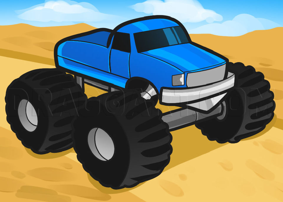 25 Easy Monster Truck Drawing Ideas - How to Draw