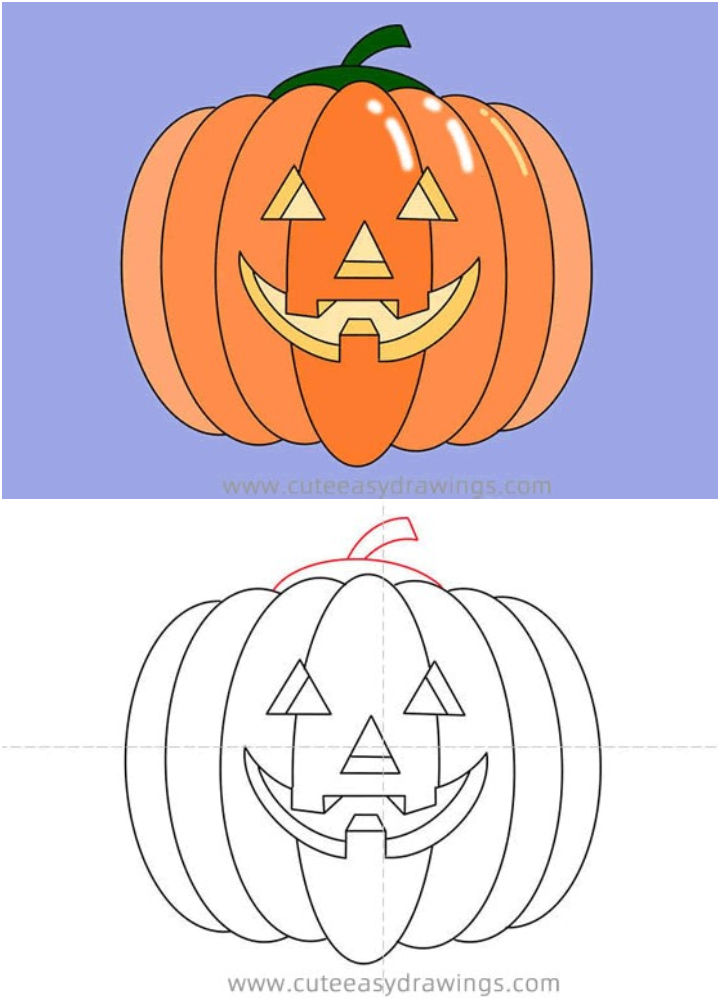 25 Easy Jack O Lantern Drawing Ideas - How to Draw