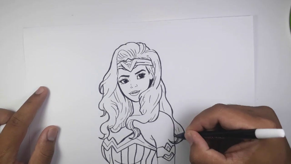 25 Easy Wonder Woman Drawing Ideas - How to Draw