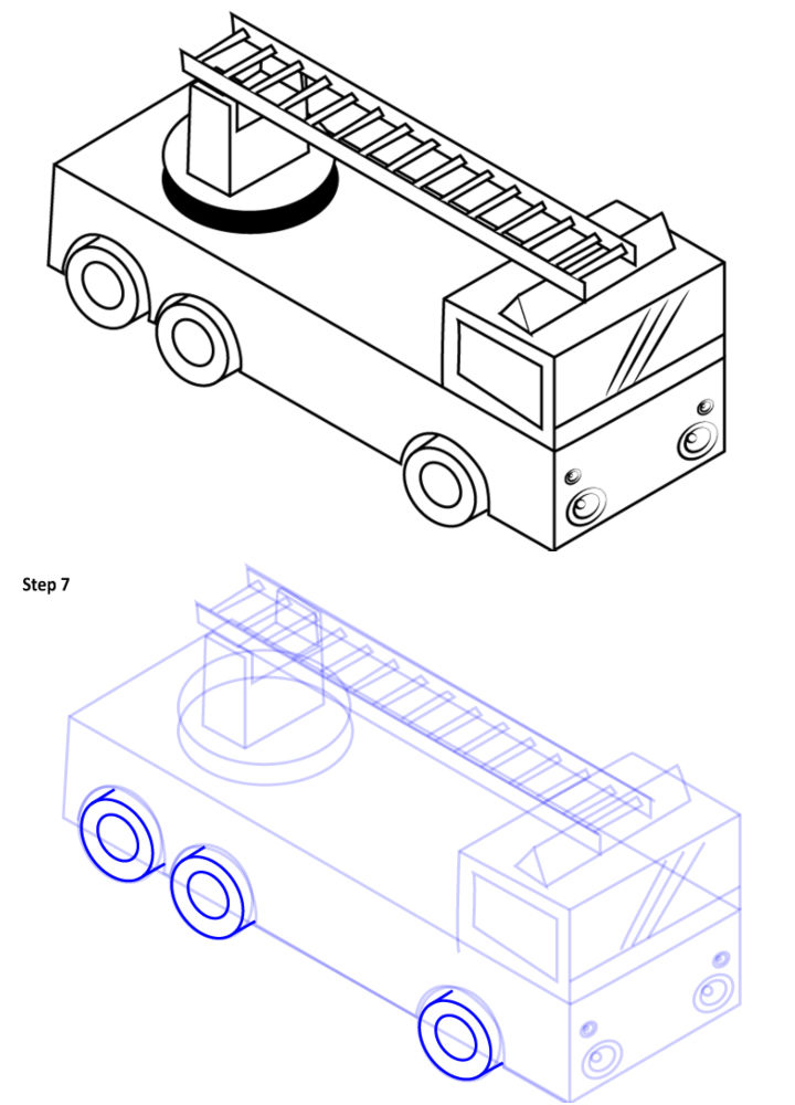 25 Easy Fire Truck Drawing Ideas - How to Draw