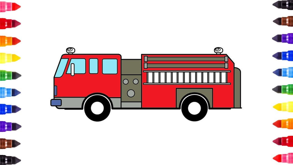 25 Easy Fire Truck Drawing Ideas - How to Draw