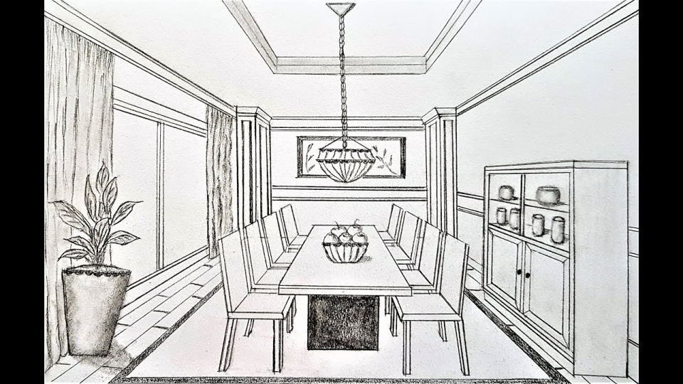 25 Easy Room Drawing Ideas - How to Draw a Room