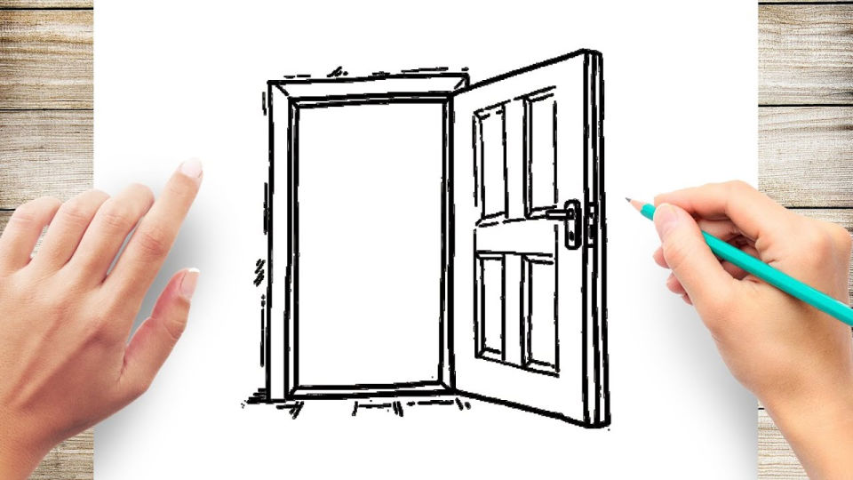 25 Easy Door Drawing Ideas - How to Draw a Door