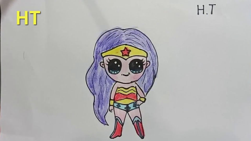 25 Easy Wonder Woman Drawing Ideas - How to Draw