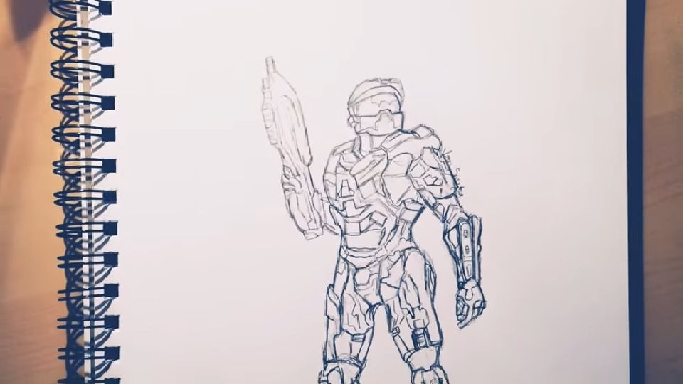 20 Master Chief Drawing Ideas - Draw Master Chief Halo