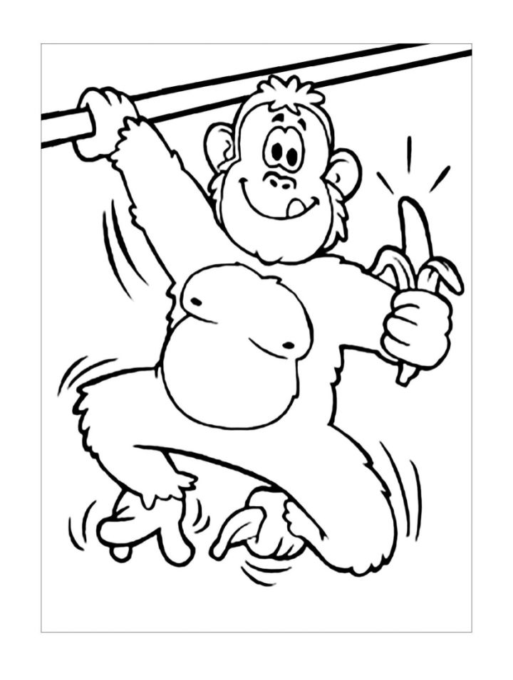 25 Free Monkey Coloring Pages for Kids and Adults