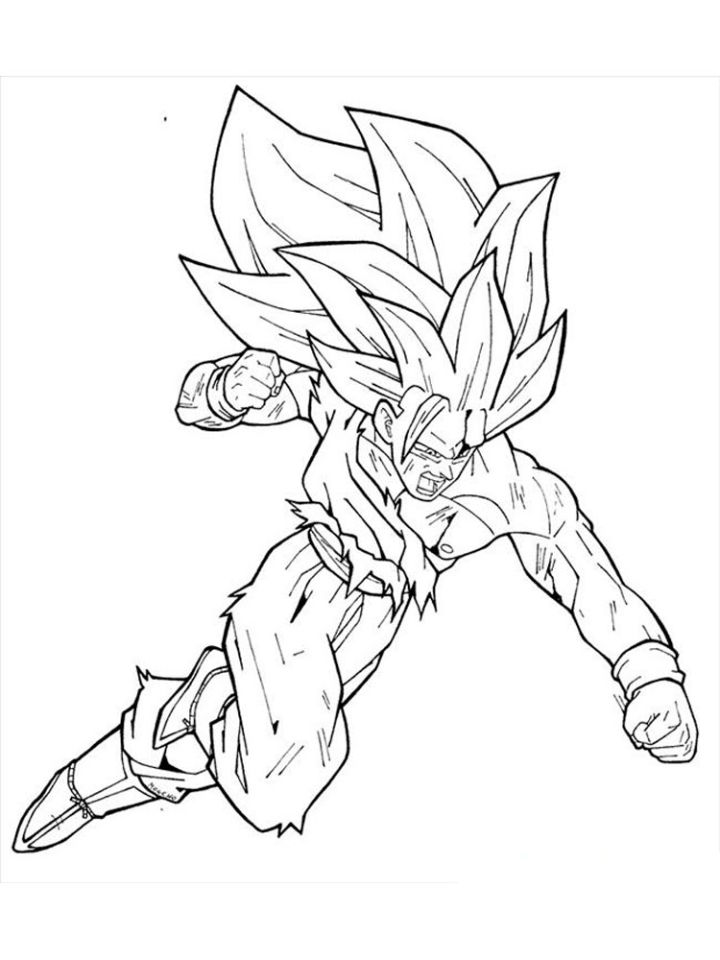 25 Free Goku Coloring Pages for Kids and Adults