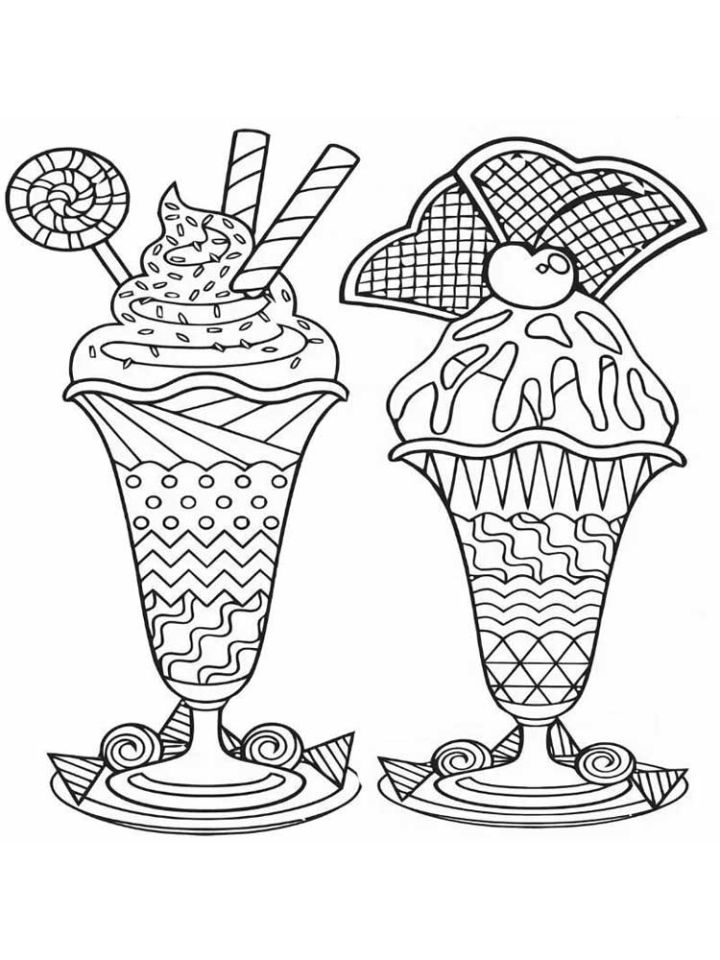 25 Free Ice Cream Coloring Pages for Kids and Adults