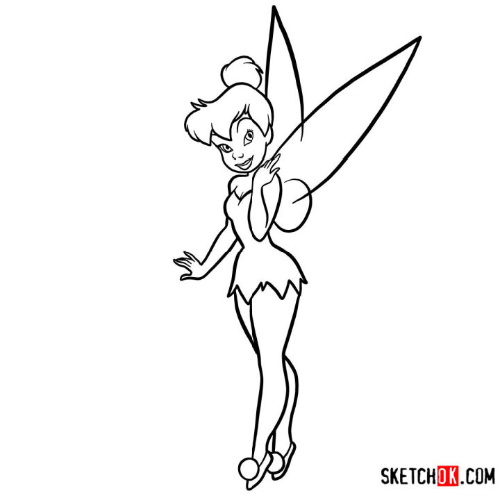 25 Easy Tinkerbell Drawing Ideas - How to Draw Tinkerbell