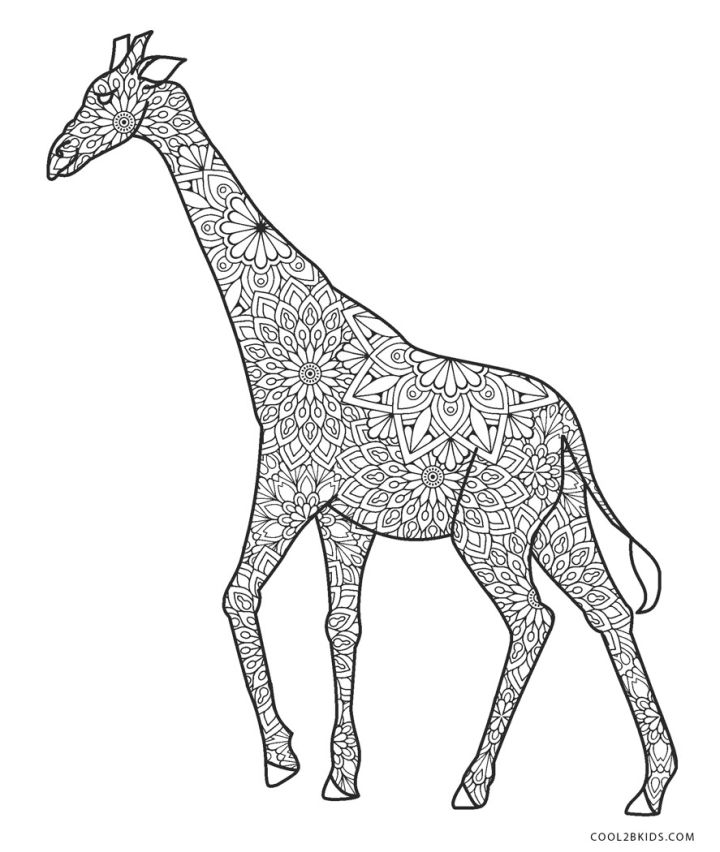 25 Free Giraffe Coloring Pages for Kids and Adults