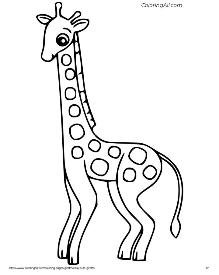 25 Free Giraffe Coloring Pages for Kids and Adults