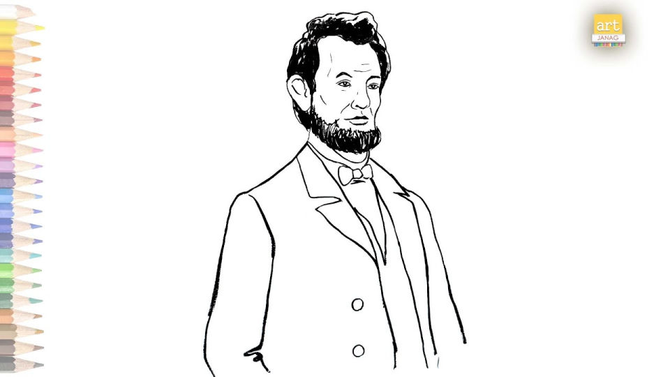25 Easy Abraham Lincoln Drawing Ideas - How to Draw
