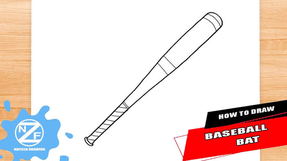 25 Easy Baseball Bat Drawing Ideas - How to Draw