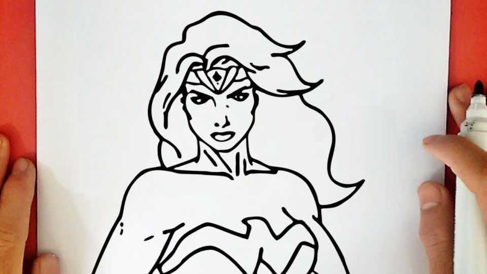 25 Easy Wonder Woman Drawing Ideas - How to Draw