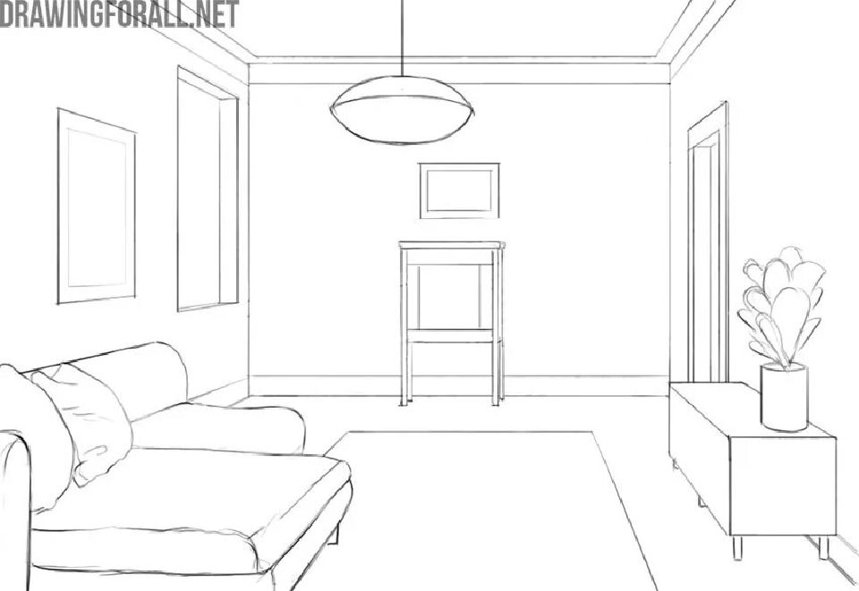 25 Easy Room Drawing Ideas - How to Draw a Room